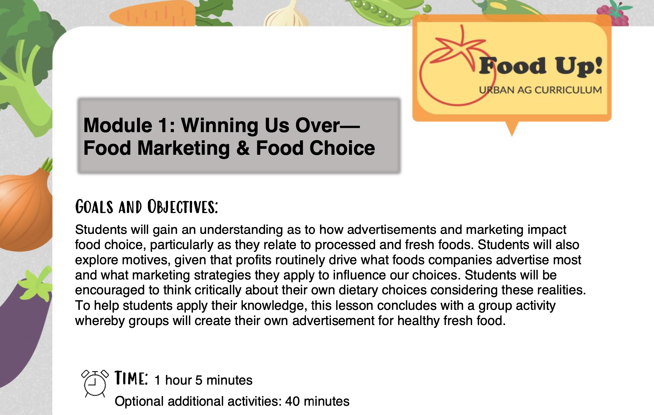 Food Up! – The LAND project